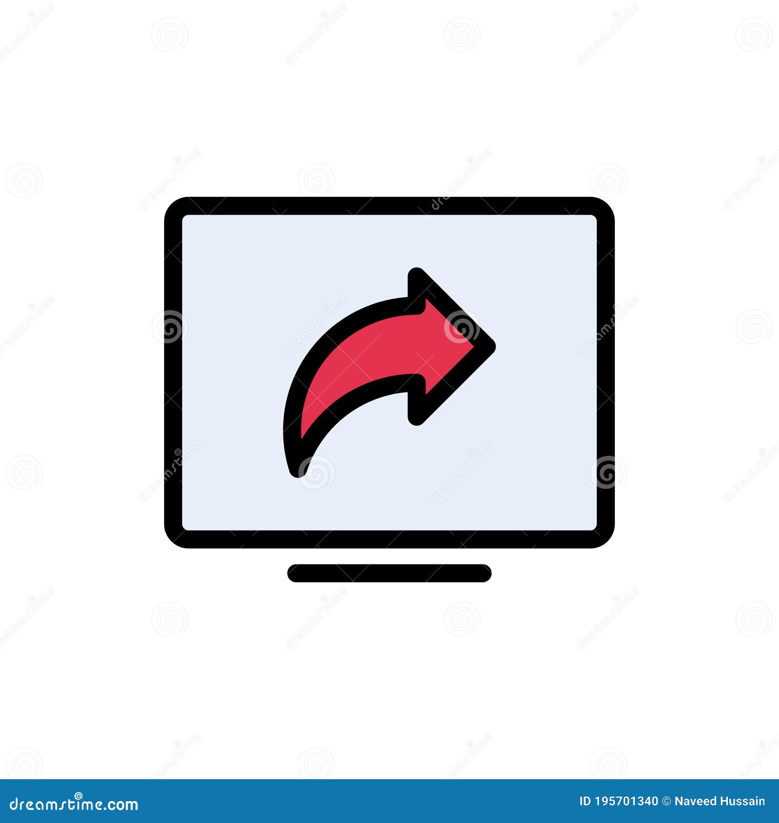 Extend Vector Line Colour Icon Stock Vector - Illustration of ...