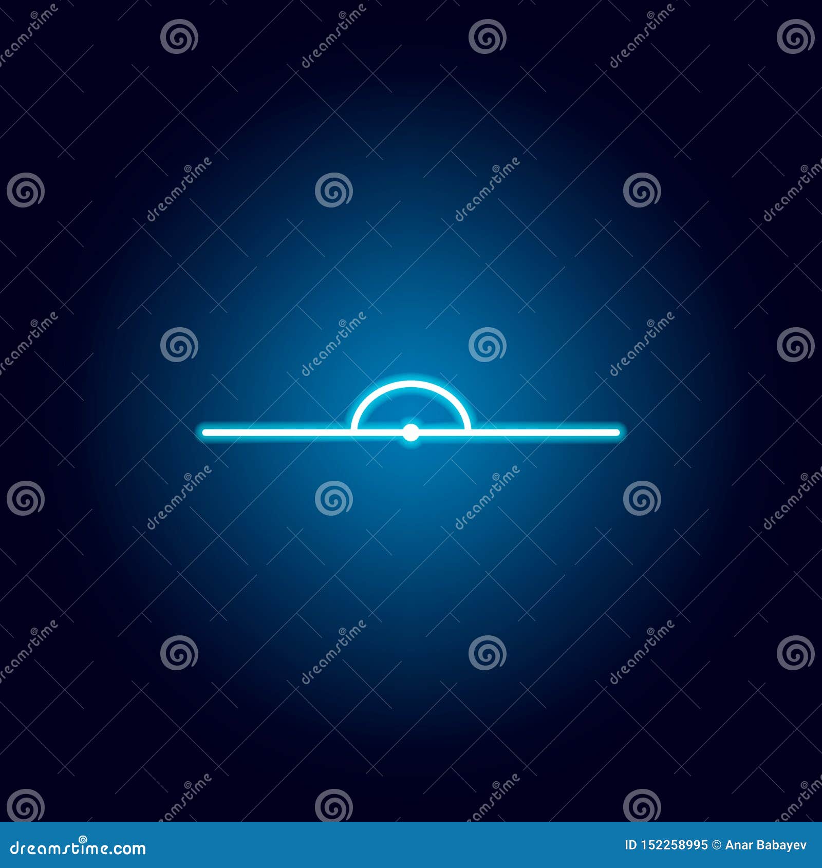 Extended Angle Icon in Neon Style. Geometric Figure Element for Mobile ...