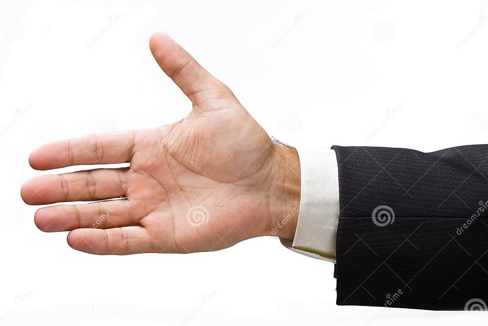 Extended Businessman S Hand for a Handshake. Stock Image - Image of ...