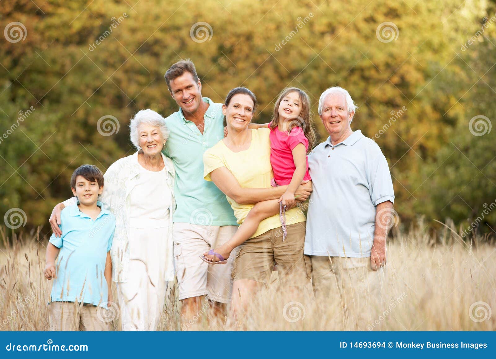 Extended Family Group in Park Stock Photo - Image of extended, mother ...