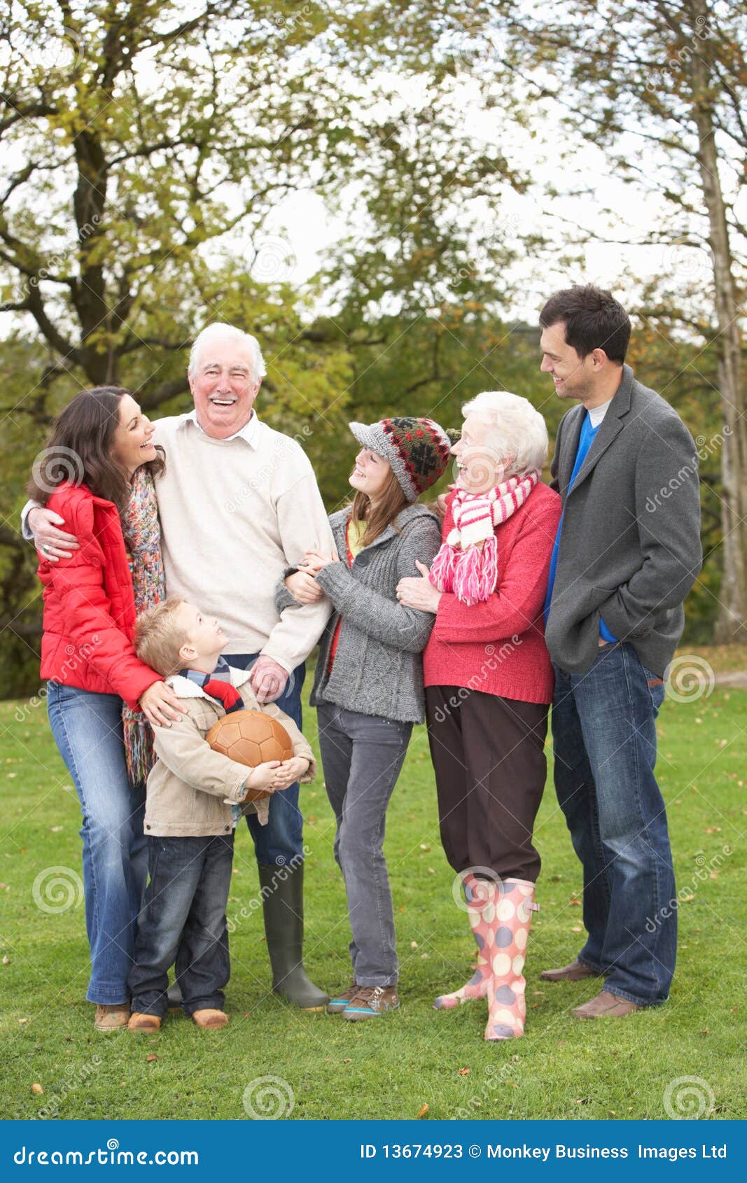 Extended Family on Walk through Countryside Stock Image - Image of ...