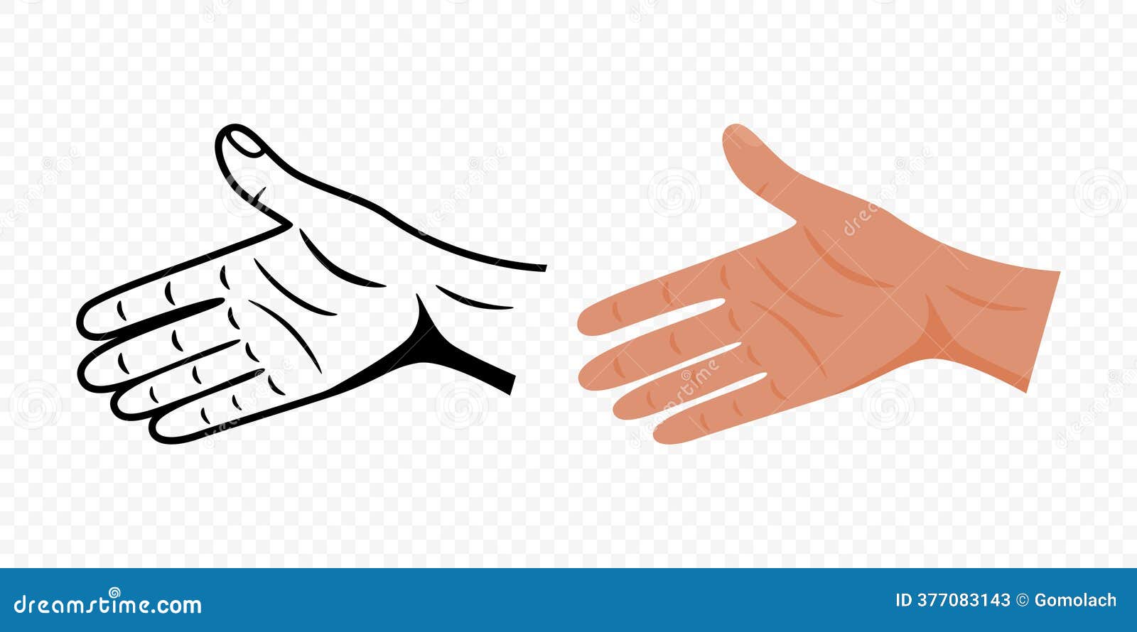 Extended Hand Cartoon Vector | CartoonDealer.com #24852613