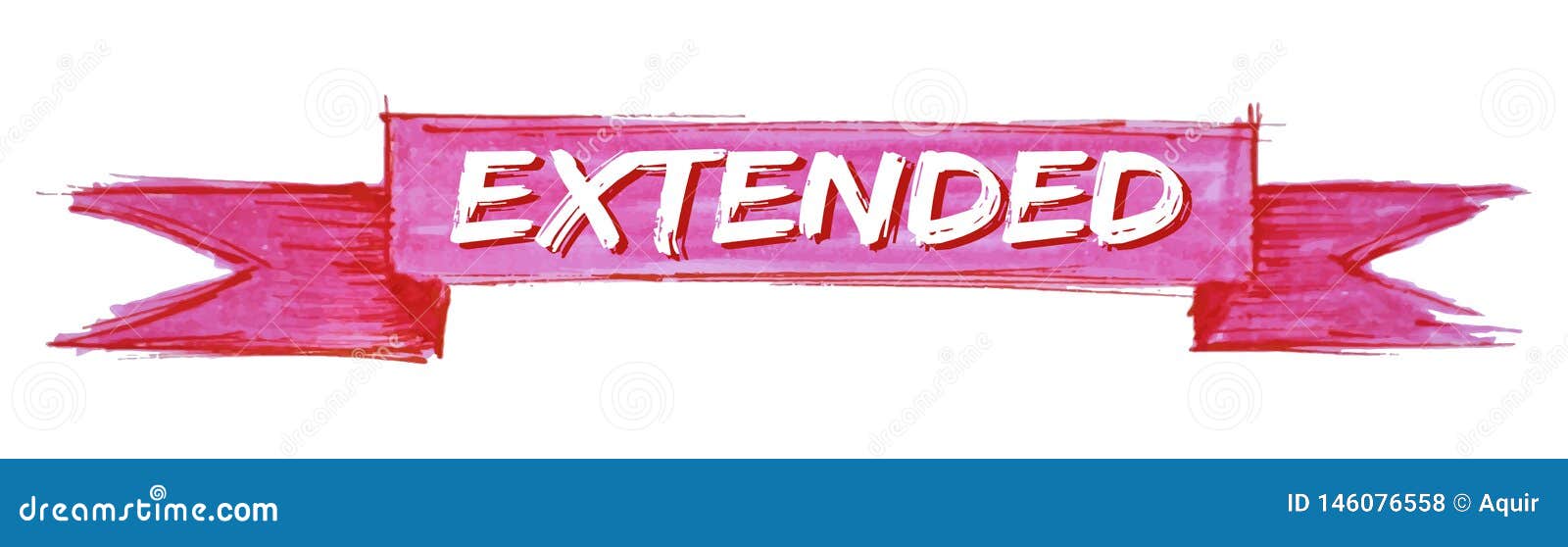 Extended ribbon stock vector. Illustration of banner - 146076558