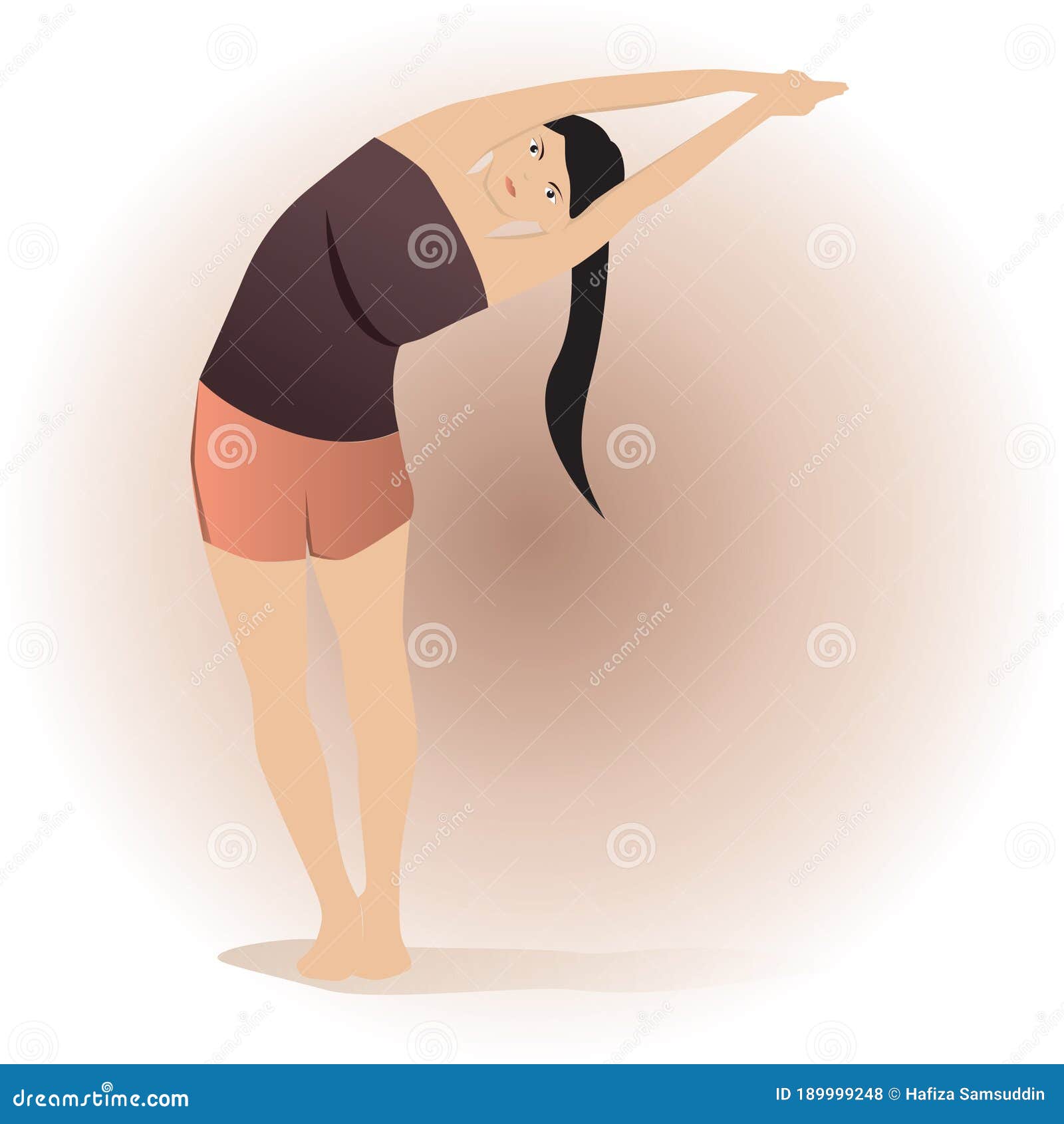 Extended Mountain Pose Backbend Interlocked Hands, Utthita Tadasana ...
