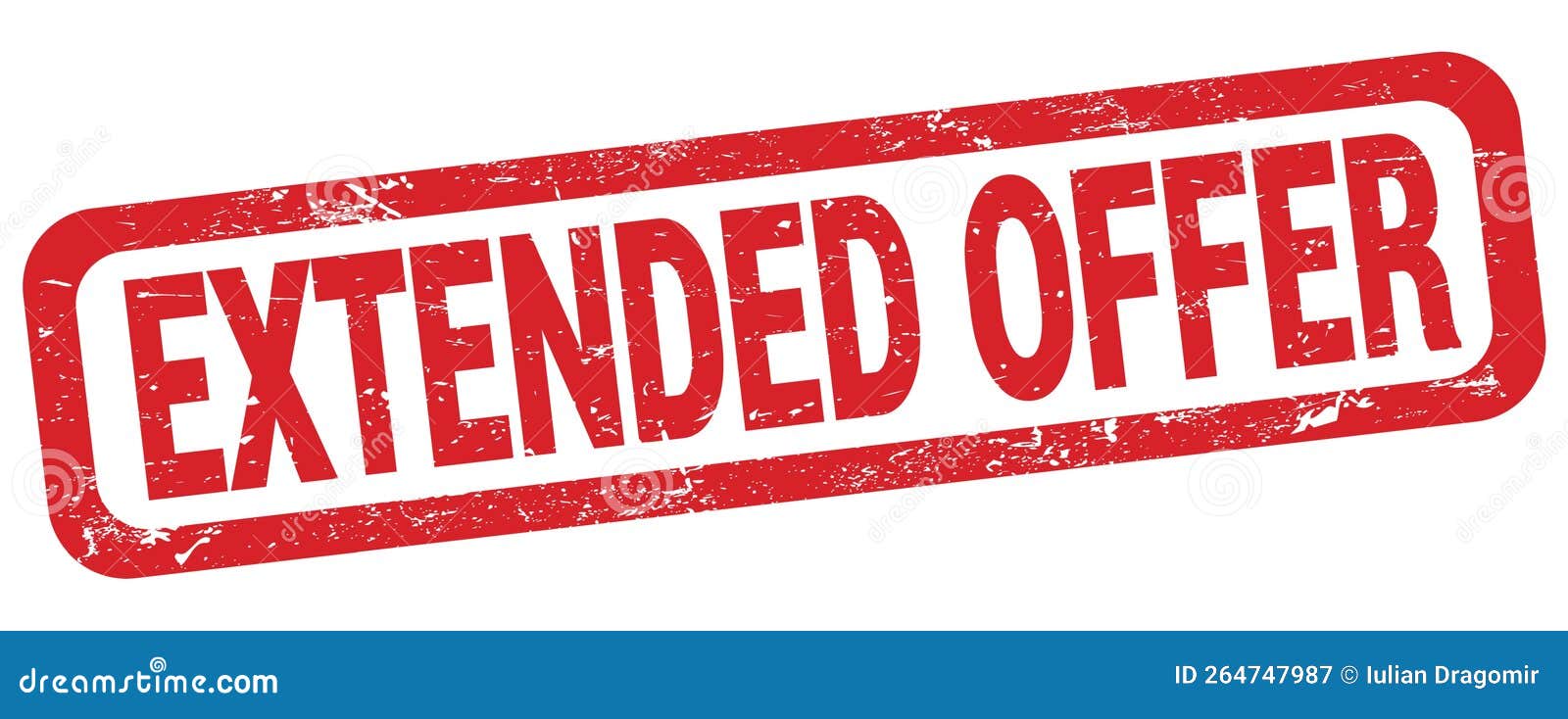 EXTENDED OFFER Text Written on Red Rectangle Stamp Stock Illustration ...