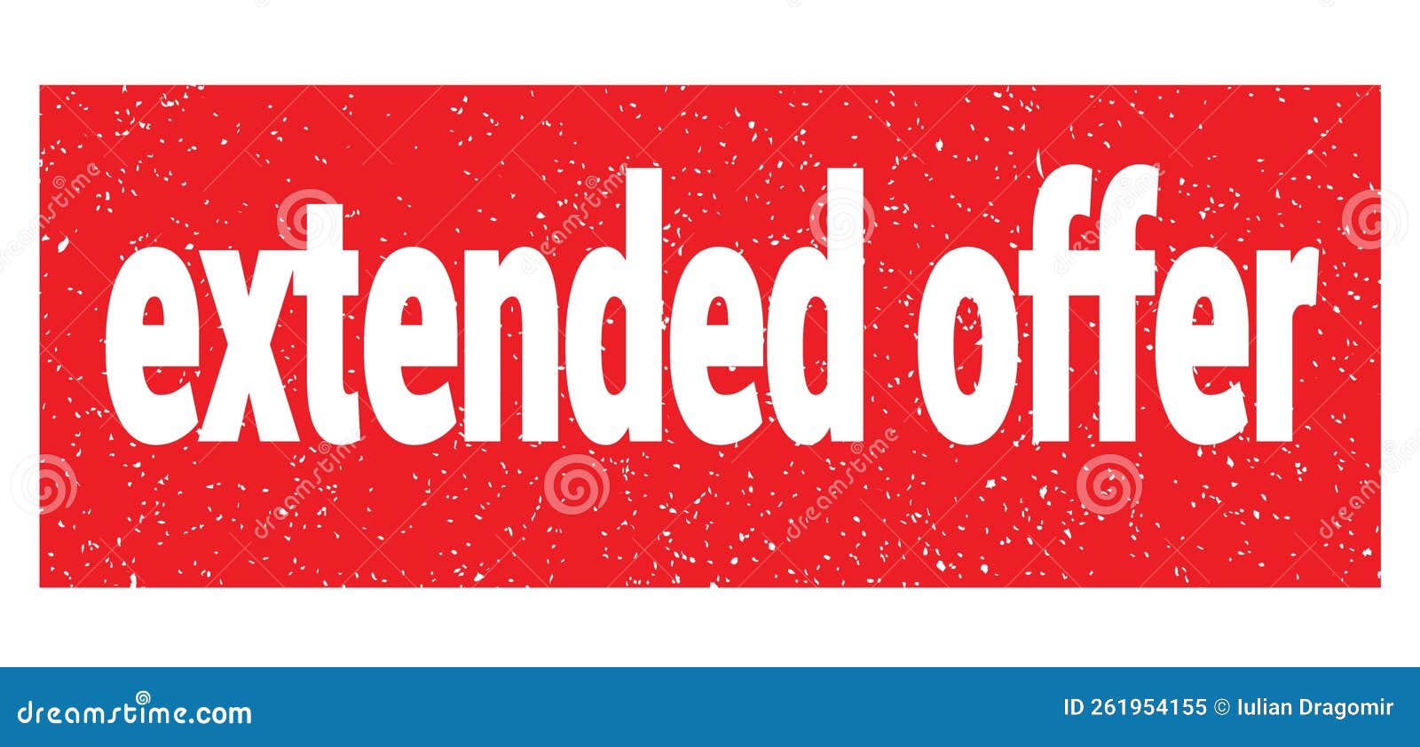 Extended Offer Text Written on Red Stamp Sign Stock Illustration ...
