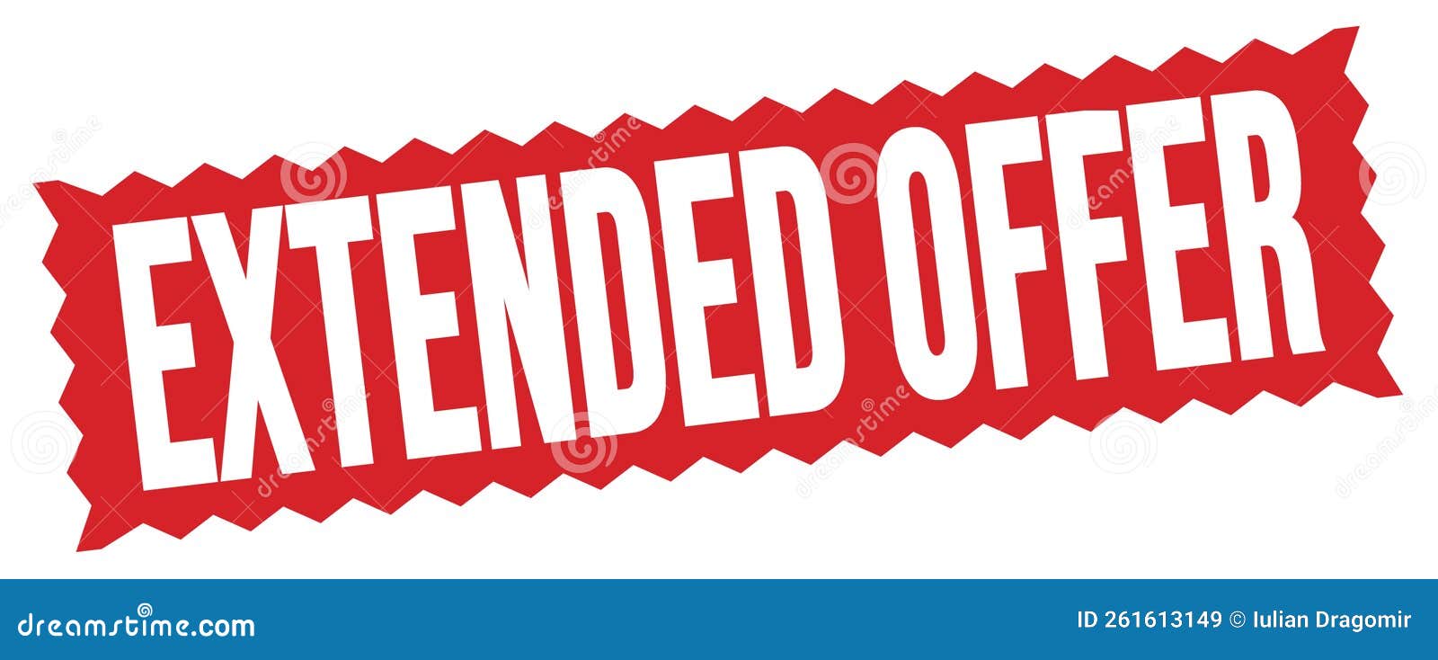 EXTENDED OFFER Text Written on Red Stamp Sign Stock Illustration ...