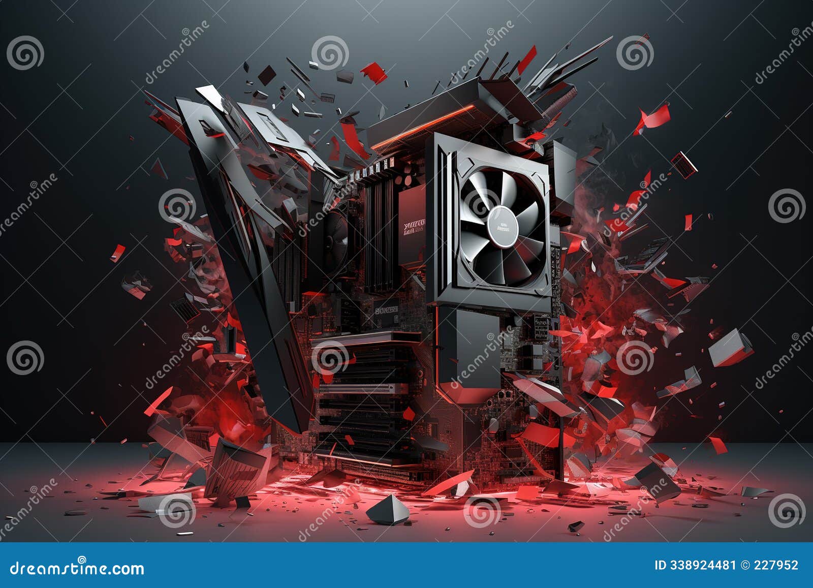 CPU Motherboard Central Computer Processor Quantum Concept 3D ...