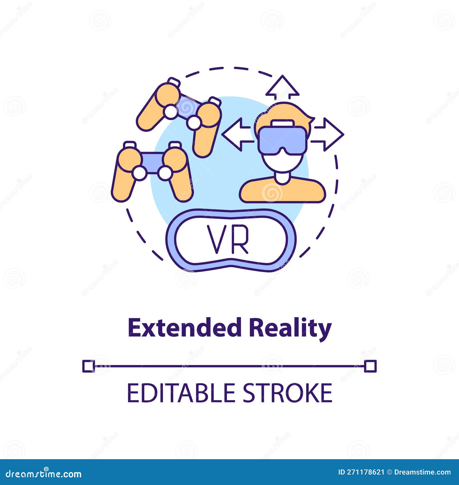 Extended Reality Concept Icon Stock Vector - Illustration of vector ...