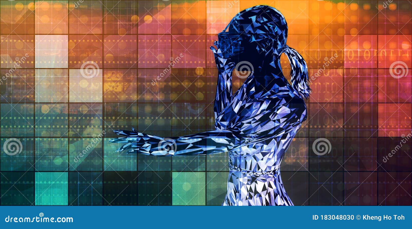 Extended Reality Technology Stock Illustration - Illustration of ...