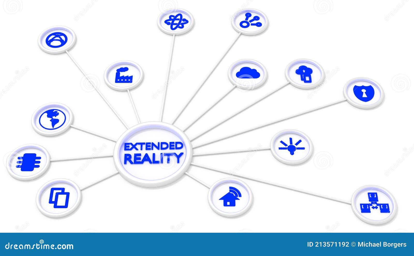 Extended Reality XR Network Stock Illustration - Illustration of ...