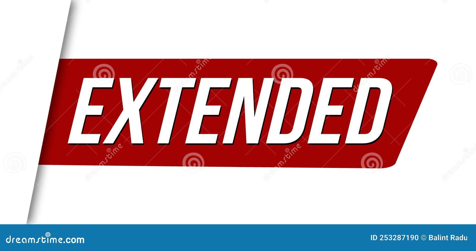 Extended Red Ribbon or Banner Design Stock Vector - Illustration of ...