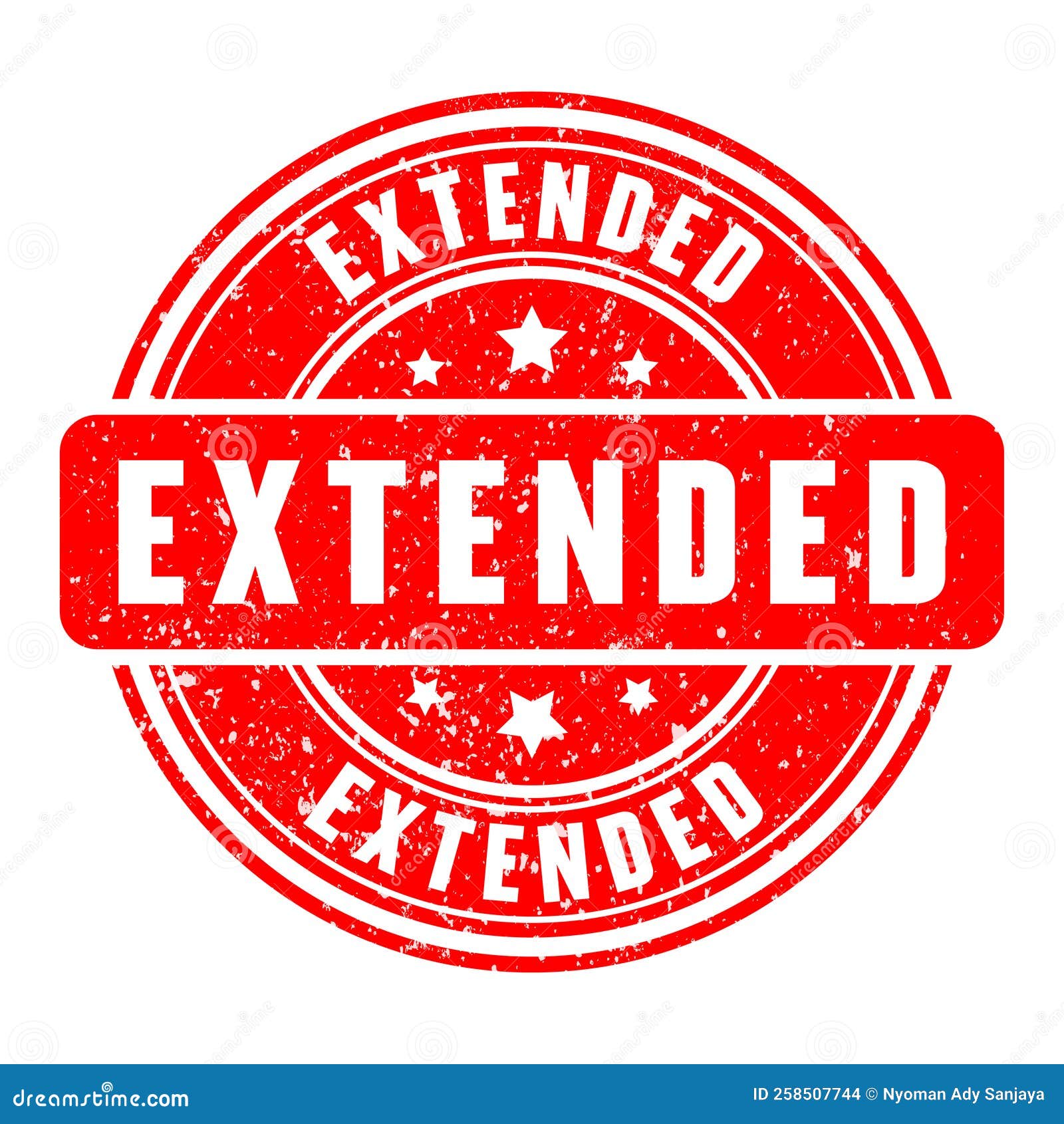 Extended Rubber Stamp on White Background Stock Vector - Illustration ...