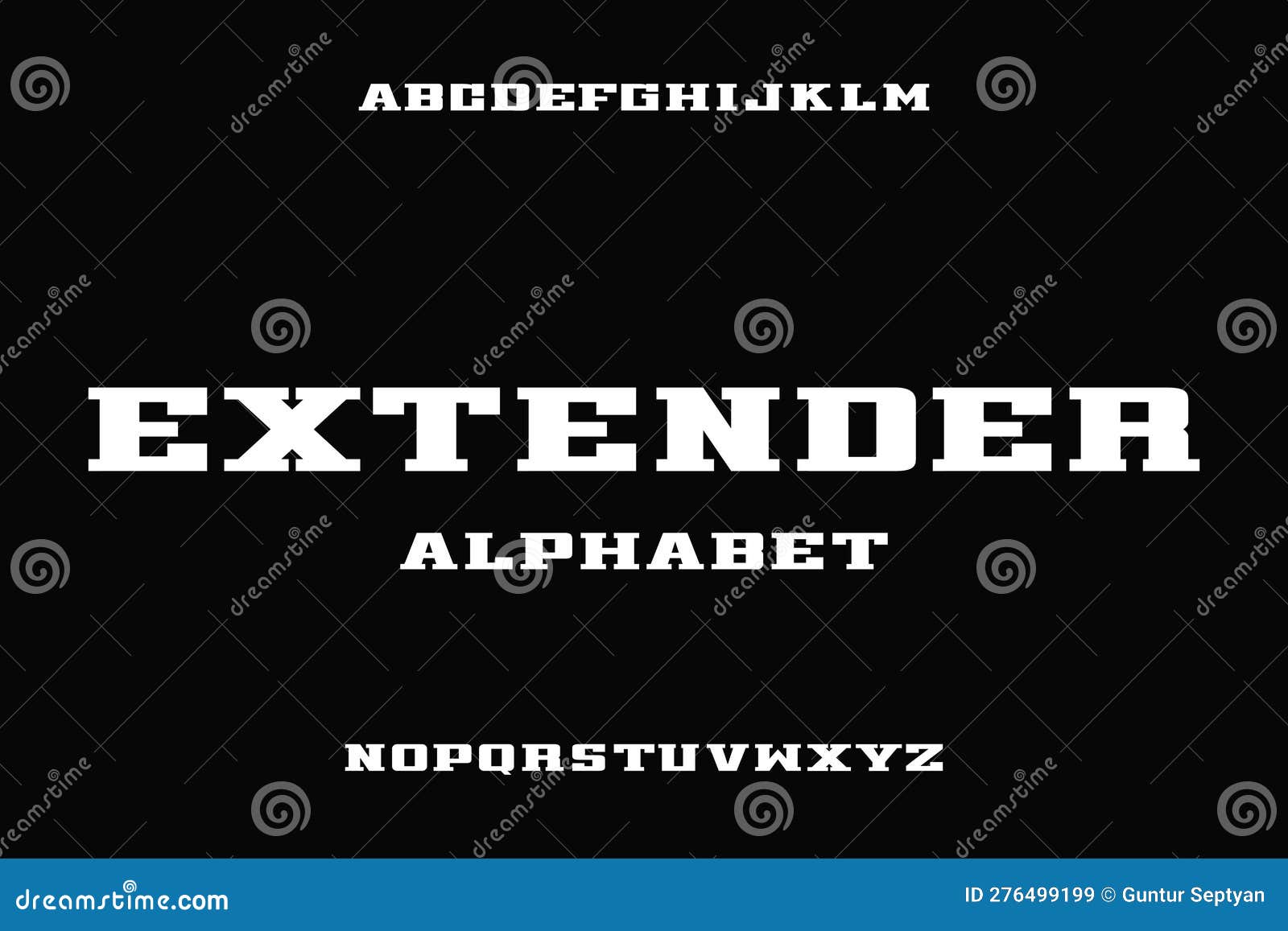 Extended Serif Font Vector Design Stock Vector - Illustration of ...