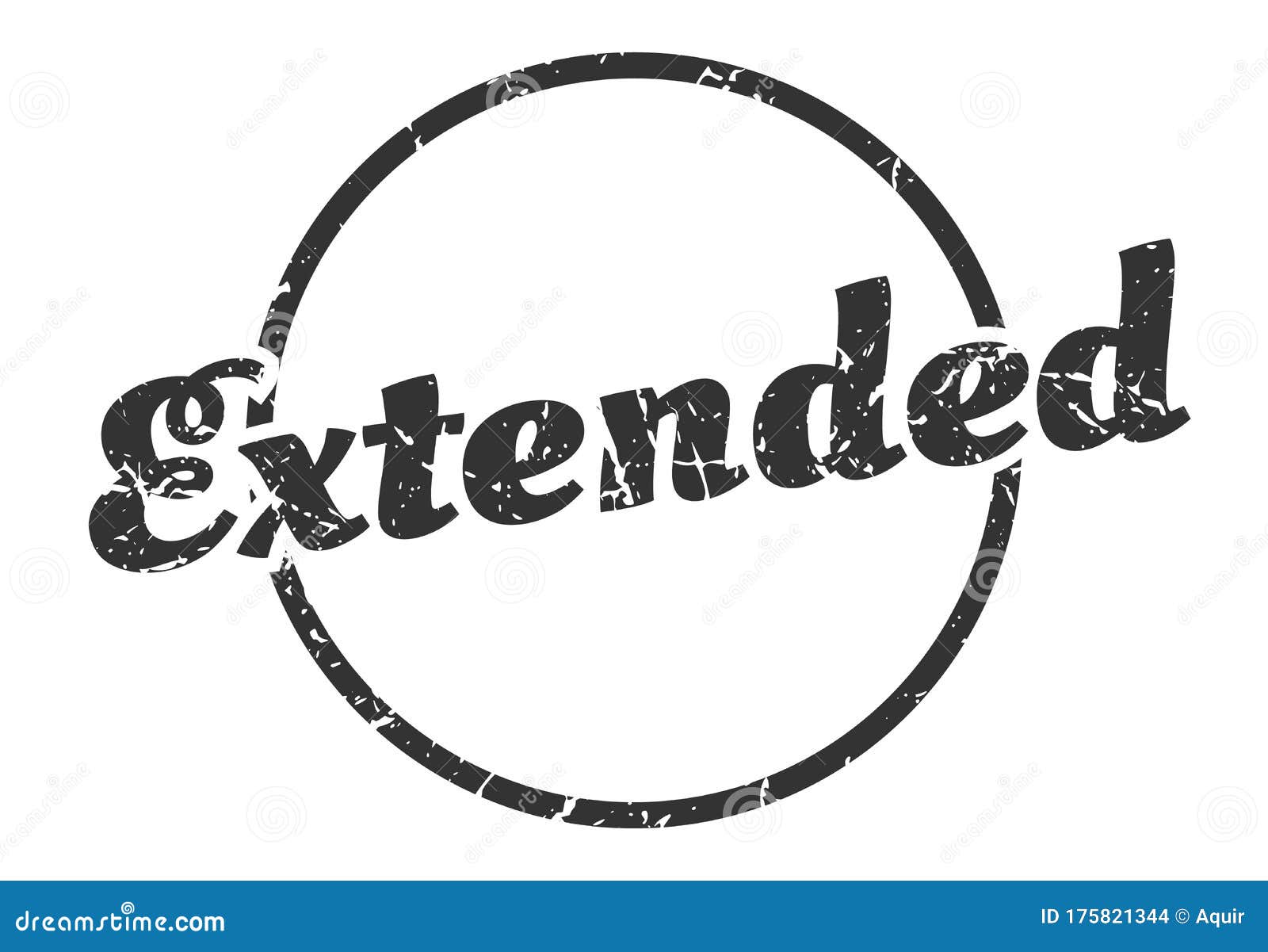Extended Sign. Extended Round Vintage Stamp Stock Vector - Illustration ...