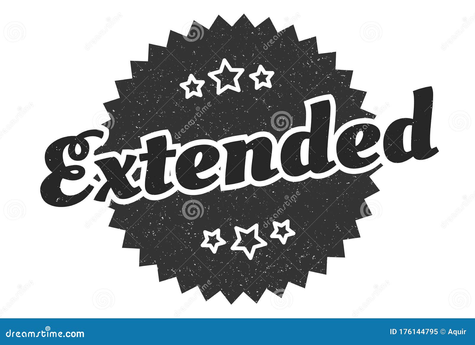 Extended Sign. Extended Vintage Retro Label Stock Vector - Illustration ...