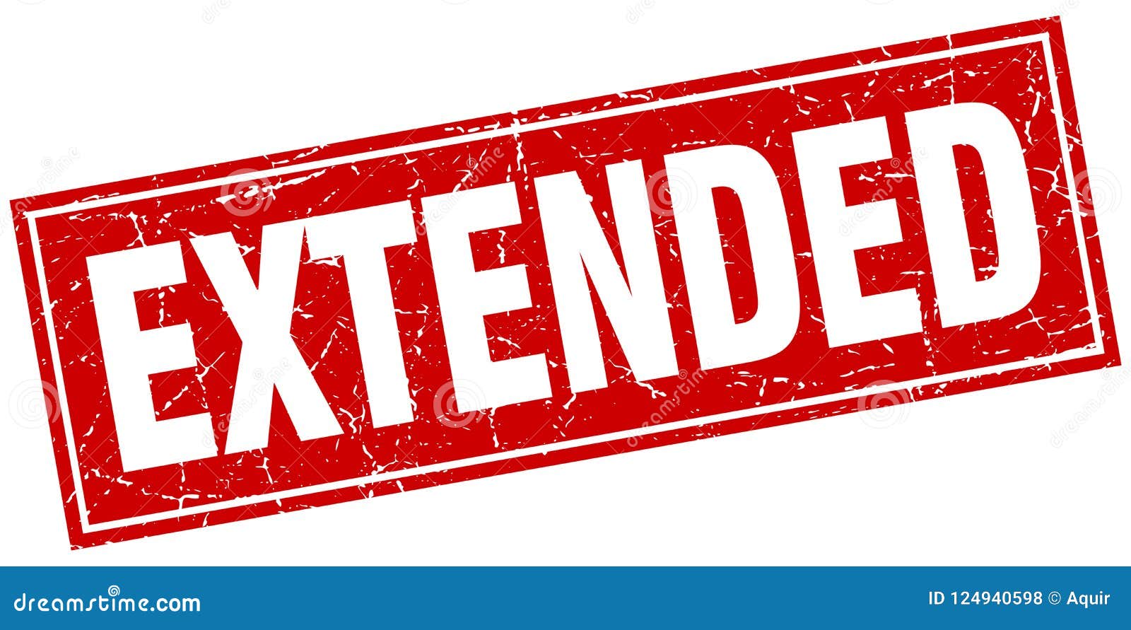 Extended stamp stock vector. Illustration of template - 124940598