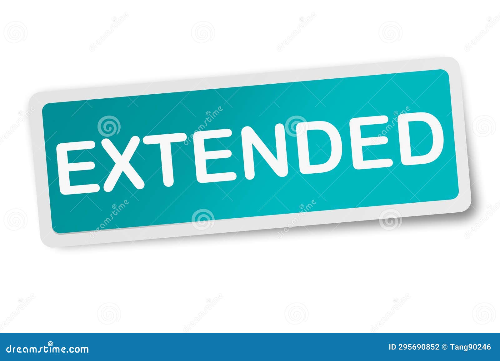 Extended Square Sticker Isolated on White Stock Illustration ...