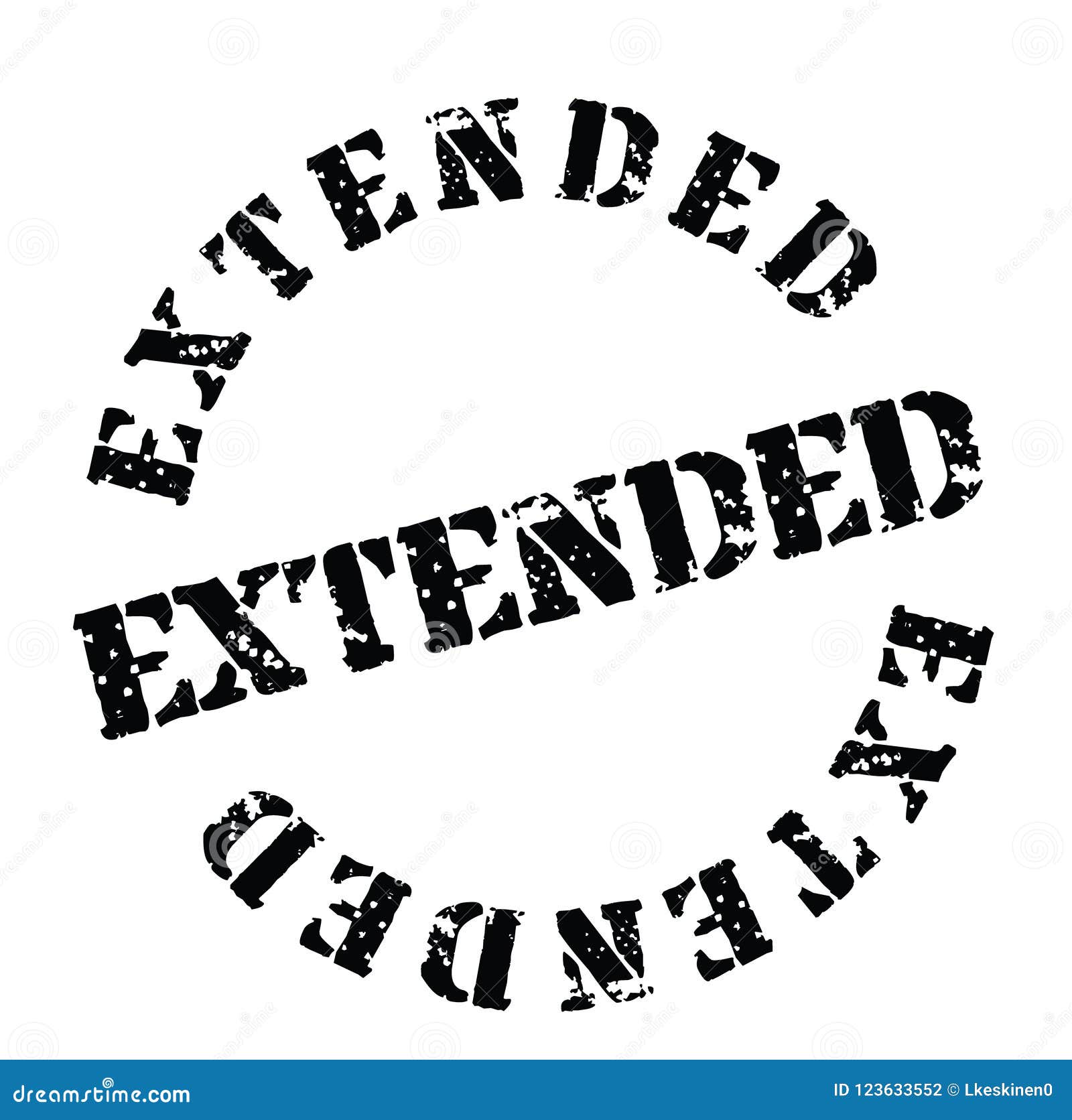 Extended stamp on white stock vector. Illustration of offer - 123633552