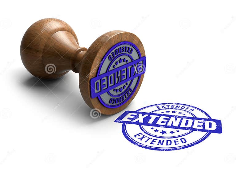 Extended Stamp Wooden Round Stamper And Stamp With Text Extended On