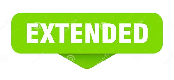 Extended Sticker. Extended Sign on Transparent Background Stock Vector ...