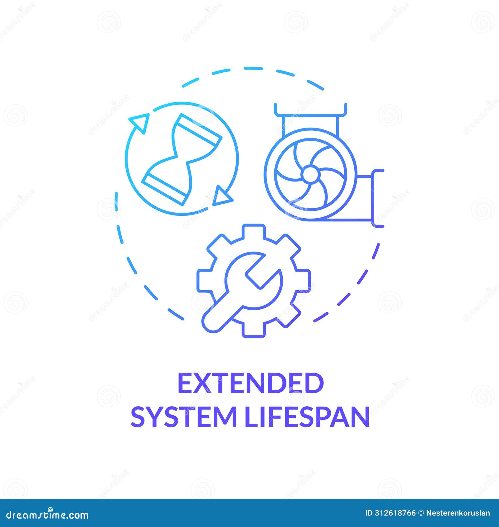 Extended System Lifespan Blue Gradient Concept Icon Stock Vector ... Extended System Lifespan Blue Gradient Concept Icon Stock Vector ...