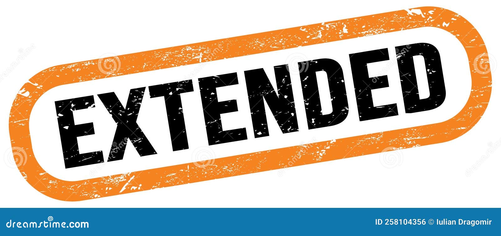 EXTENDED, Text Written on Orange-black Stamp Sign Stock Illustration ...