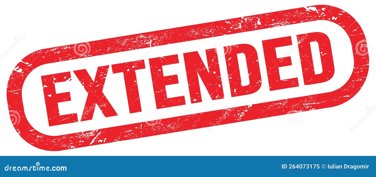 EXTENDED, Text Written on Red Stamp Sign Stock Illustration ...