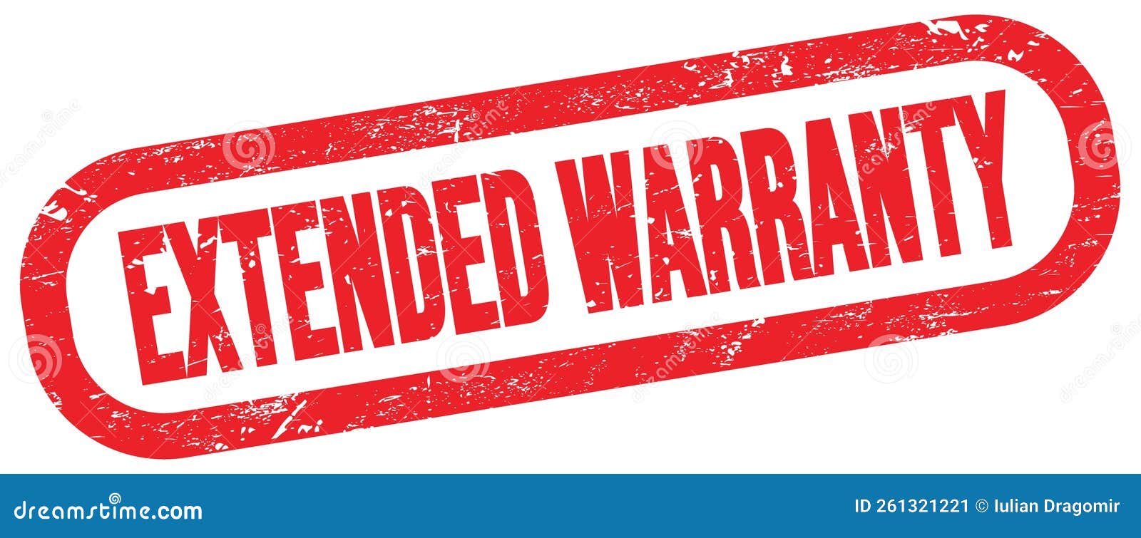 EXTENDED WARRANTY, Text Written on Red Stamp Sign Stock Illustration ...
