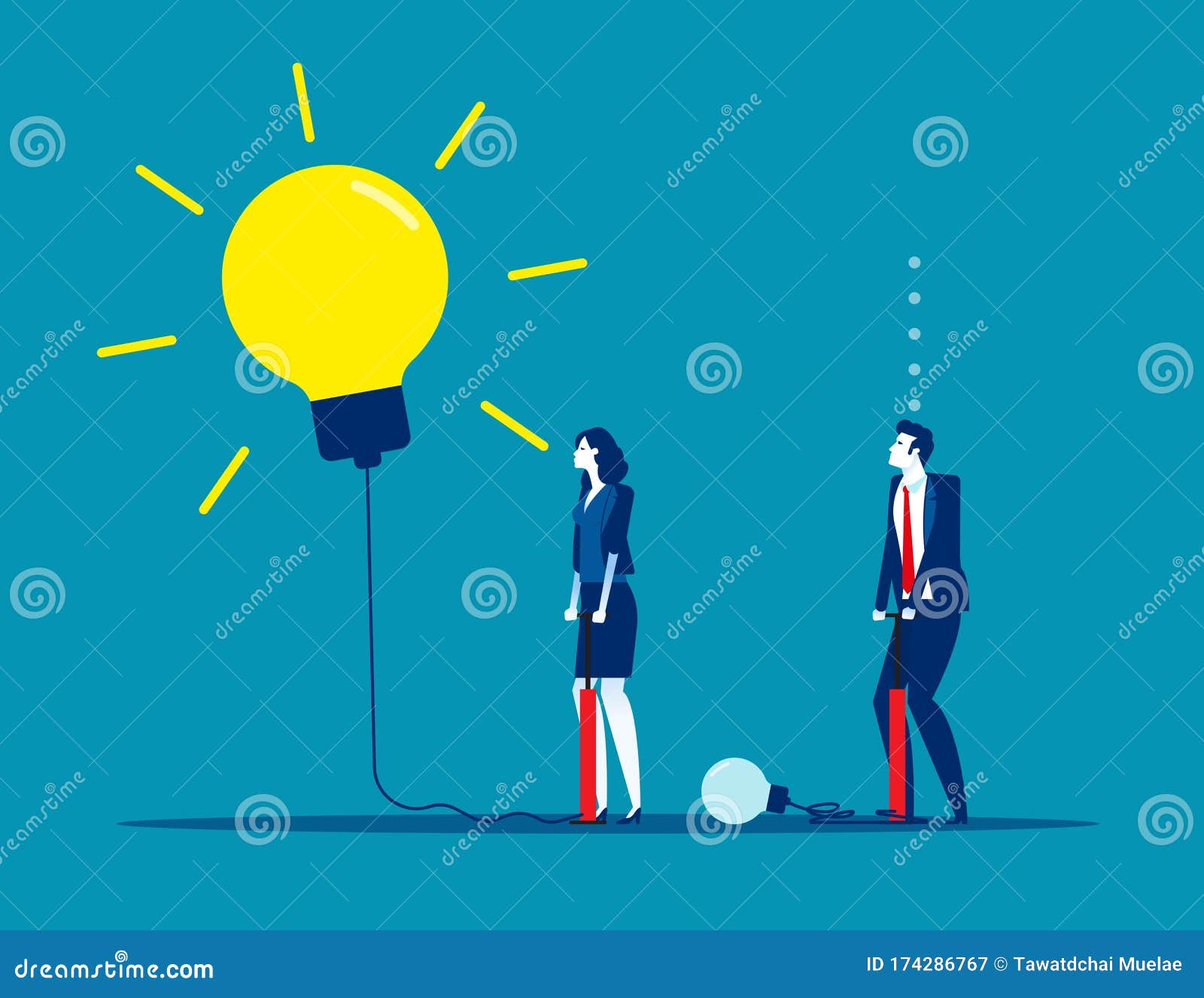 Extending Ideas. Concept Business Vector Illustration, Good & Bad ...