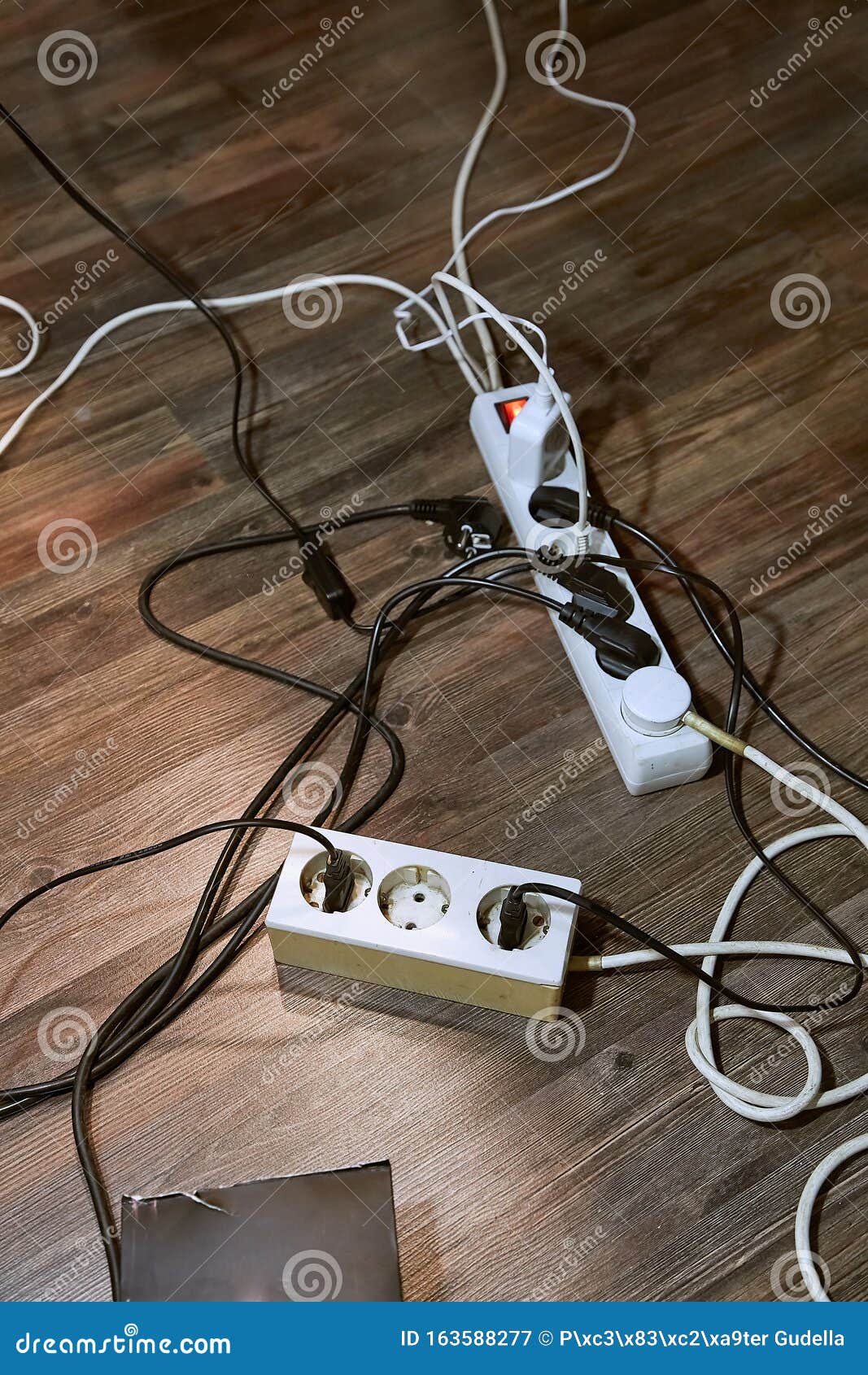 Extension Blocks and Cables Stock Image - Image of extend, electric ...