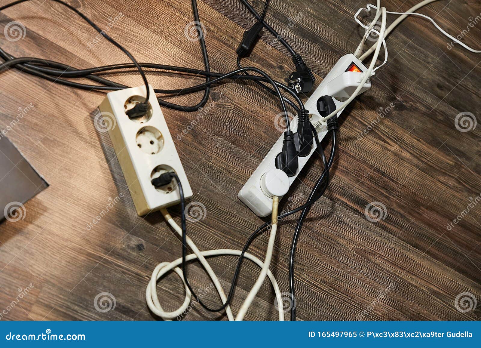 Extension Blocks and Cables Stock Image - Image of cord, home: 165497965
