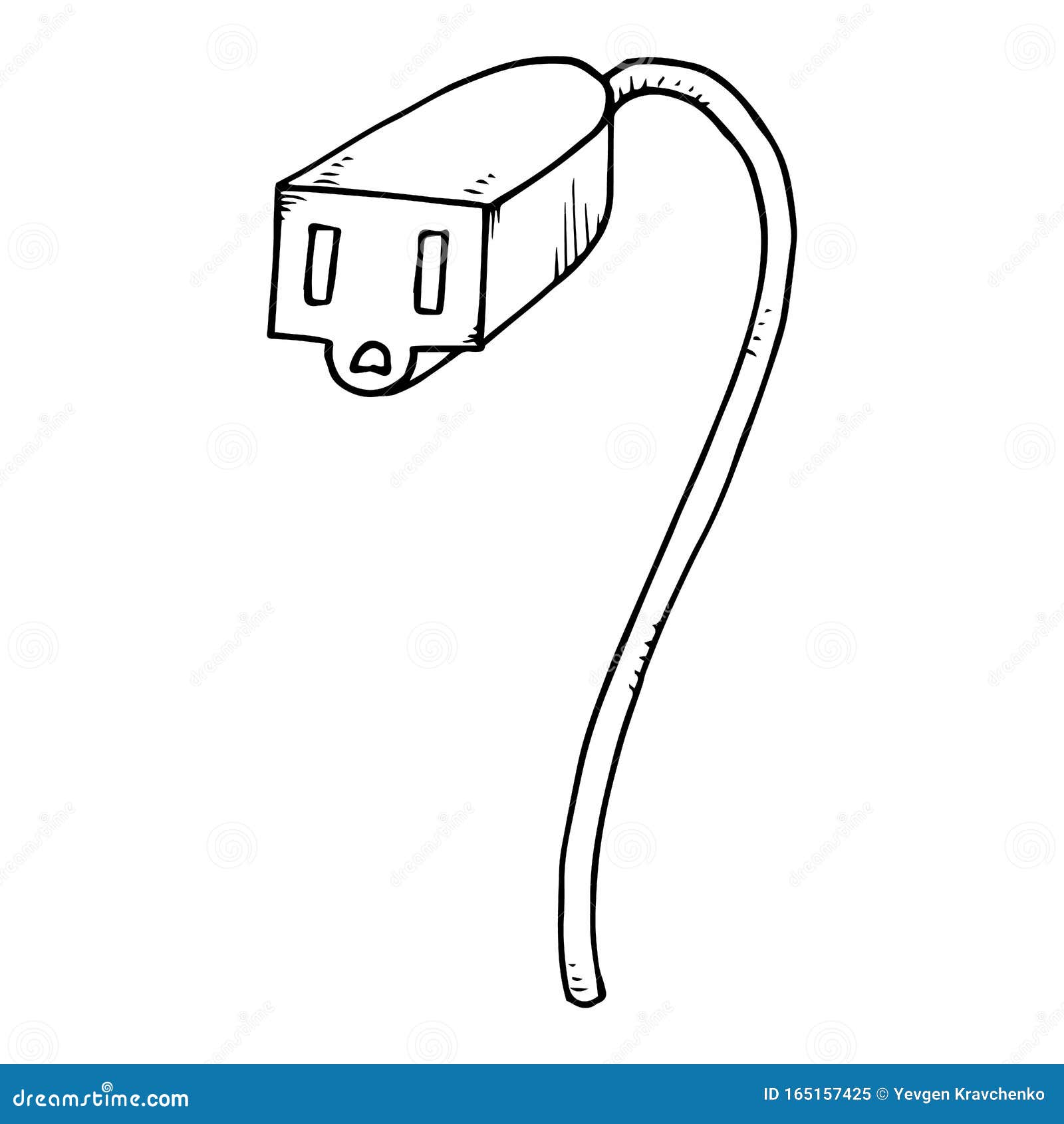 Extension Cord Icon. Vector of an Electrical Extension Cord Stock ...