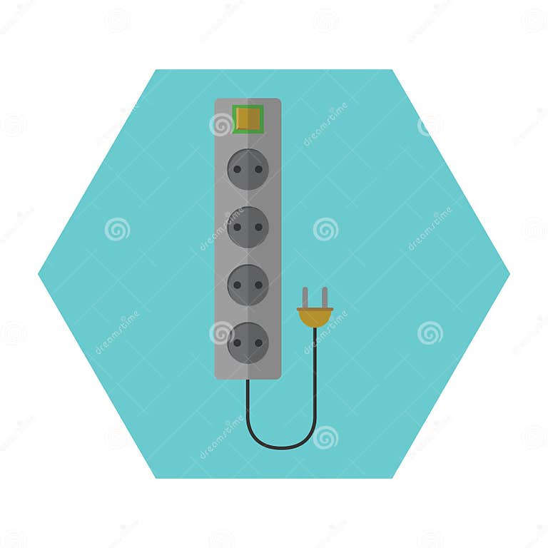 Extension Cord. Vector Illustration Decorative Design Stock Vector ...