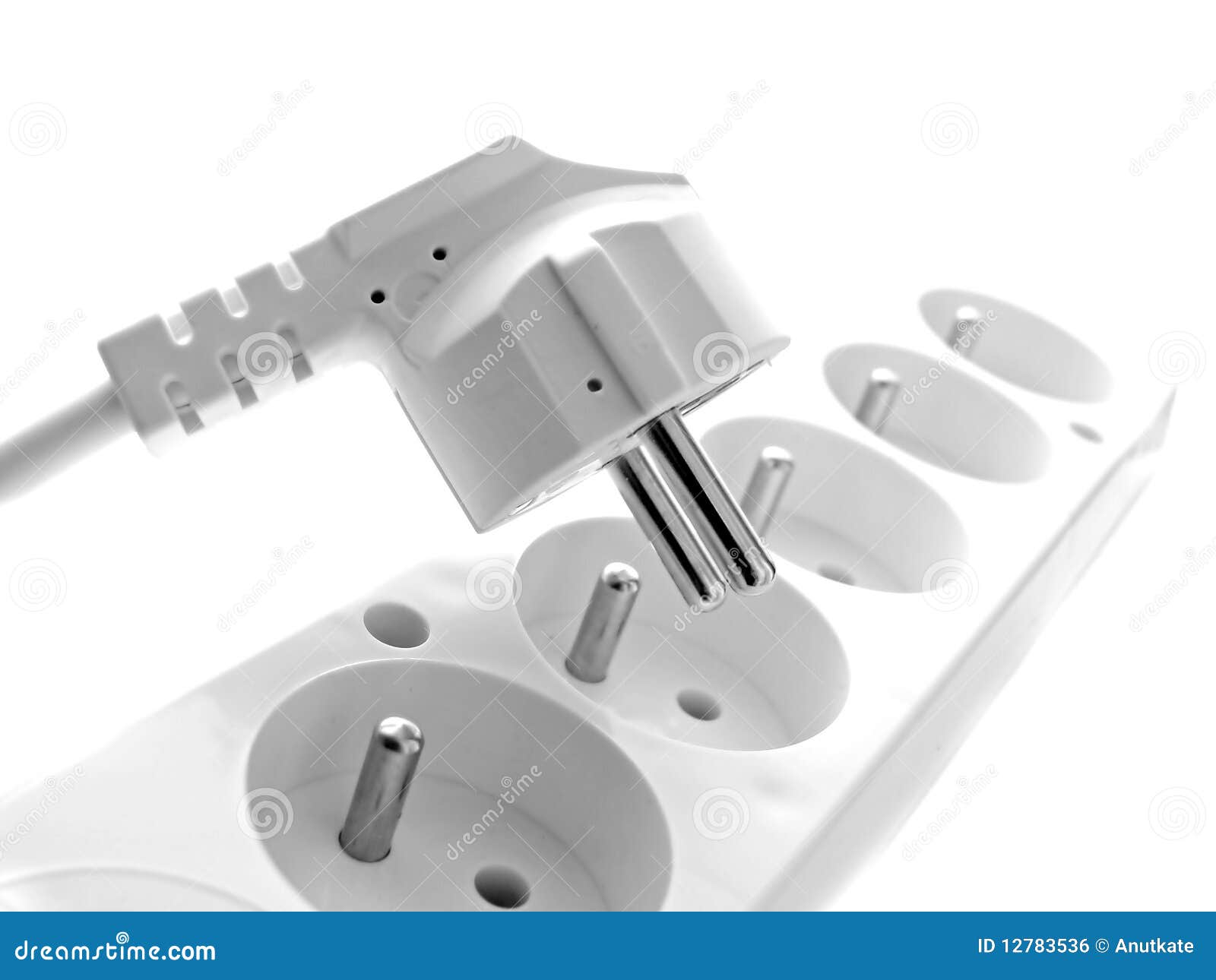 Extension lead in white stock photo. Image of electric - 12783536