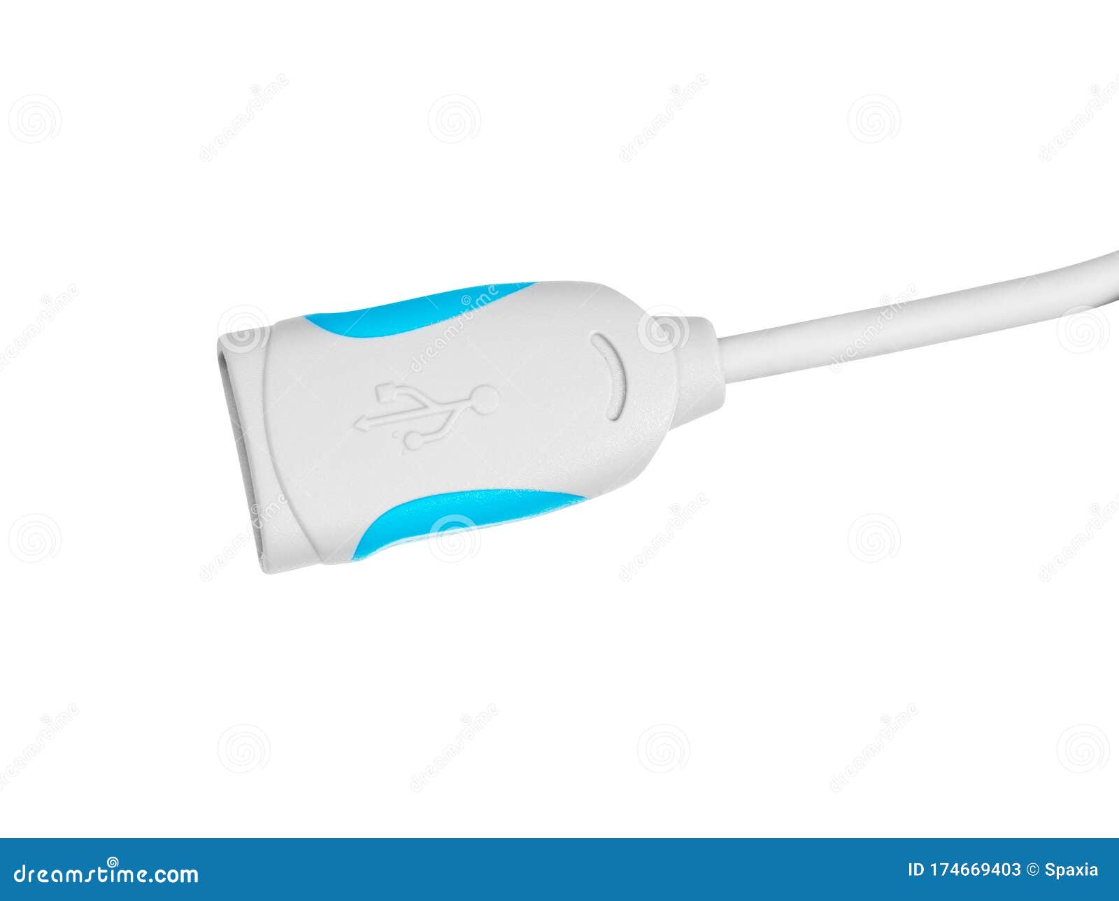Extension USB Type a Cable Plug Isolated on White Stock Image - Image ...