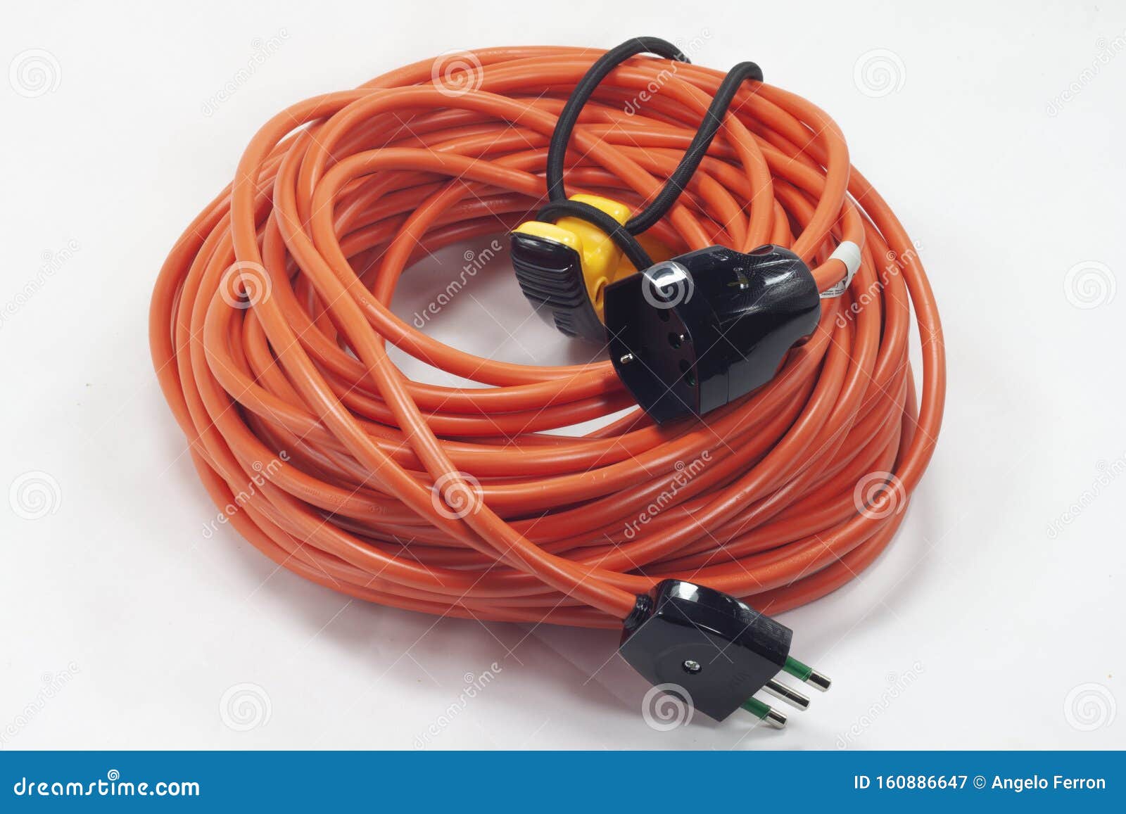 Extension Wire Cord Wound with Socket and Plug Stock Image - Image of ...