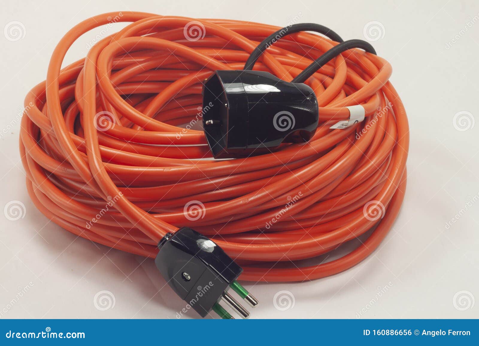 Extension Wire Cord Wound with Socket and Plug Stock Photo - Image of ...