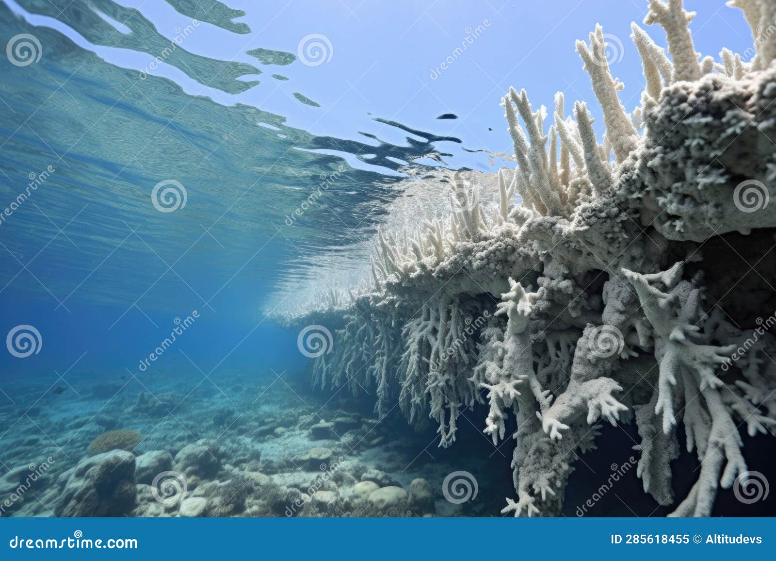 Extensive Coral Bleaching And Dead Reefs Royalty-Free Stock Photography ...