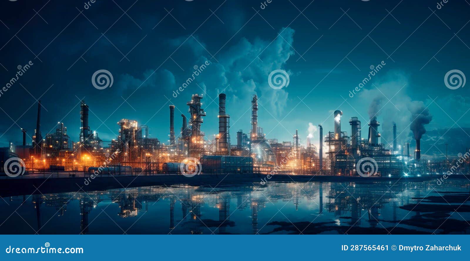 Extensive Industrial Zone with Powerful Factories and Plants Operating ...