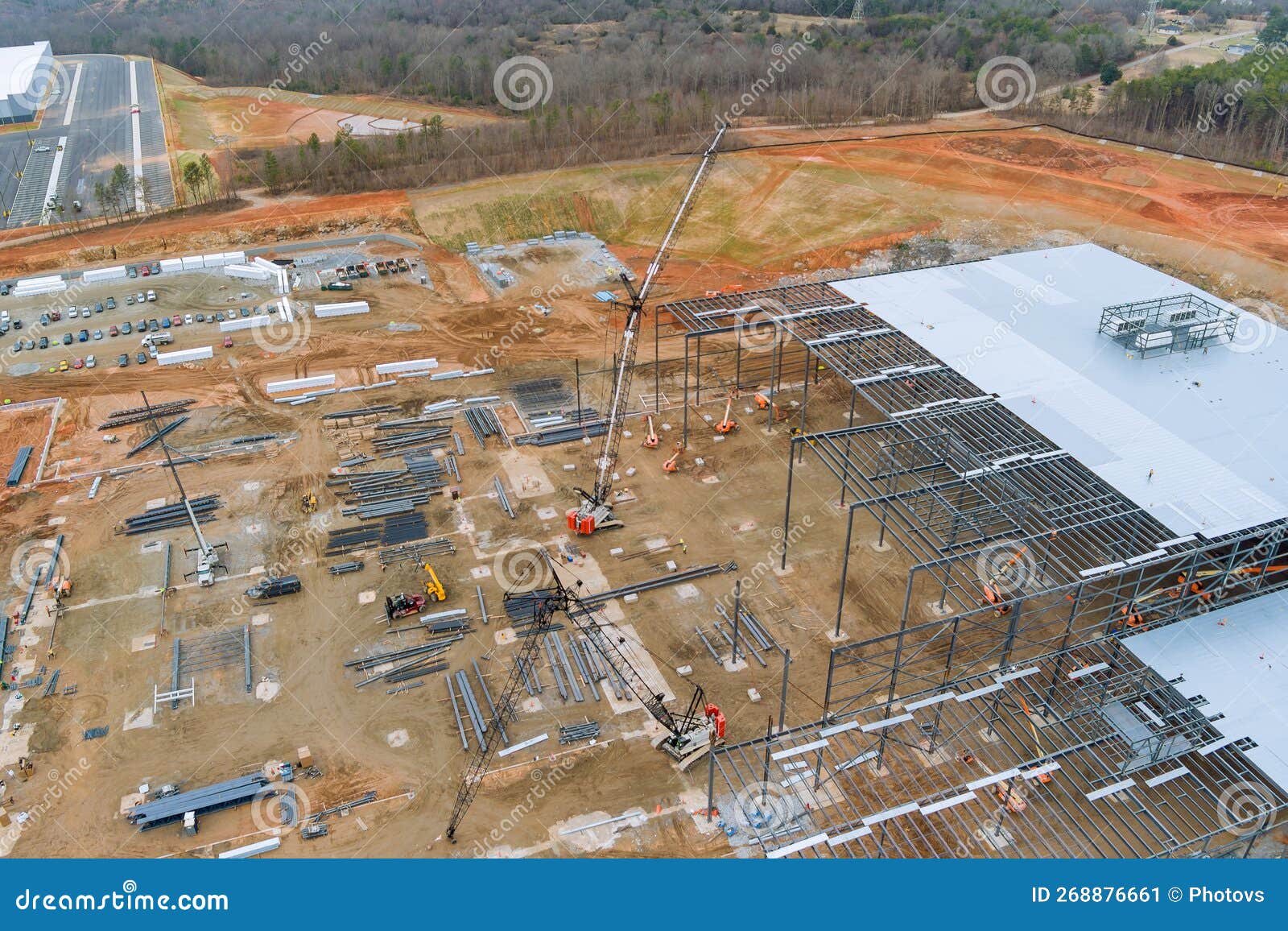 An Extensive Set of Construction Equipment is Seen Working on the Under ...