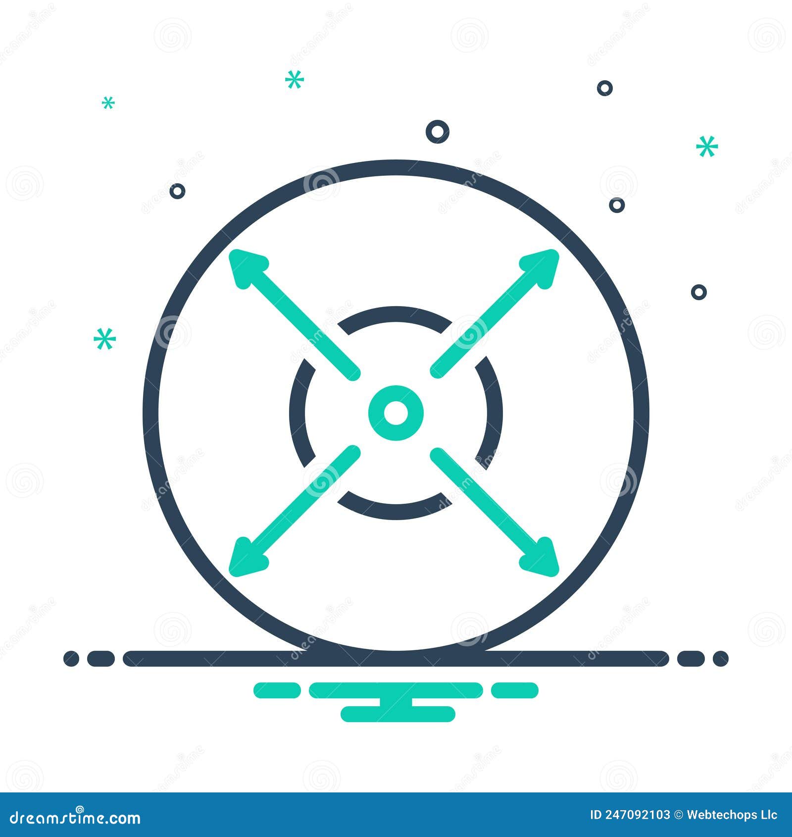 Mix Icon for Extent, Limit and Range Stock Vector - Illustration of ...