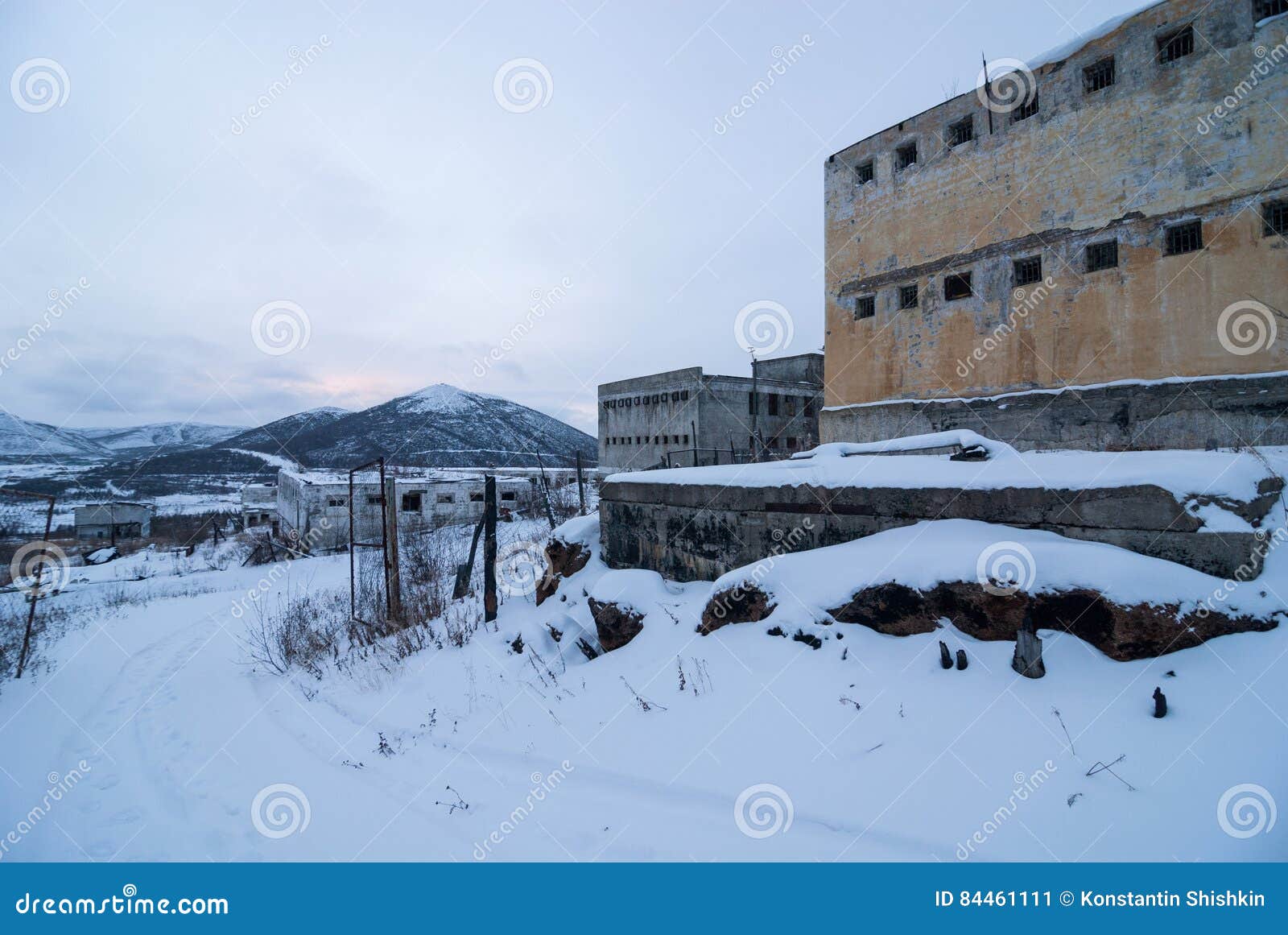 Exterior of Abandoned Prison Stock Image - Image of architecture ...