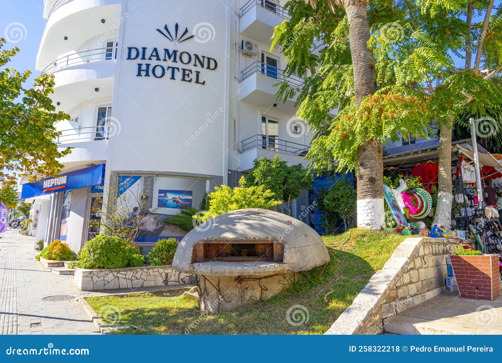 Exterior of Albanian Characteristic Round Dome Bunker. Editorial Stock ...