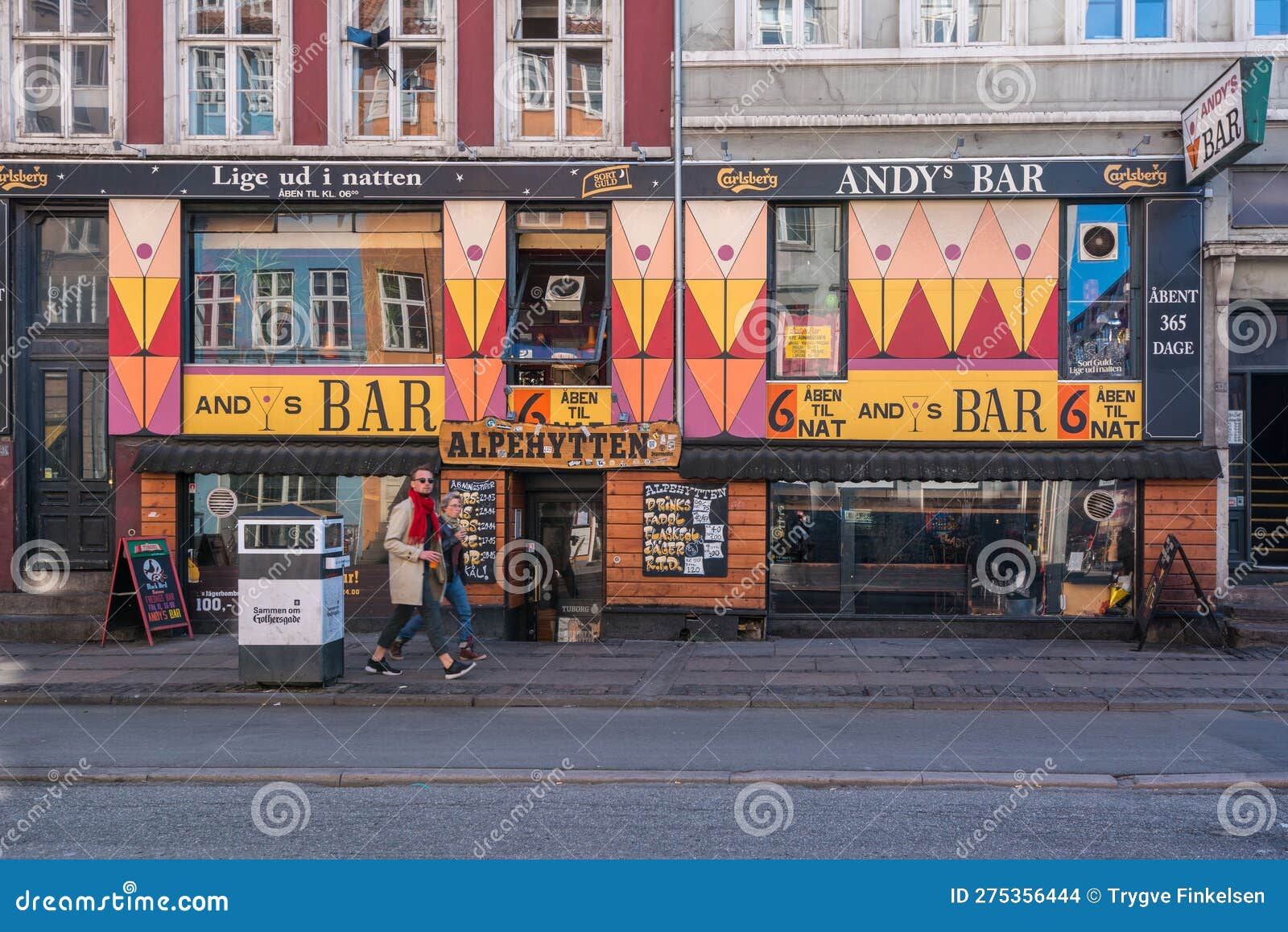 Exterior of Andys Bar.. editorial stock image. Image of front - 275356444
