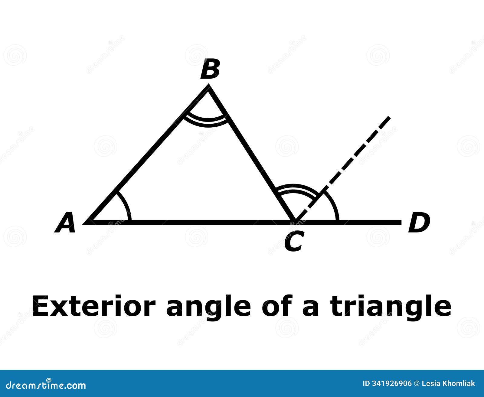 Exterior Angle of a Triangle Stock Vector - Illustration of logo ...