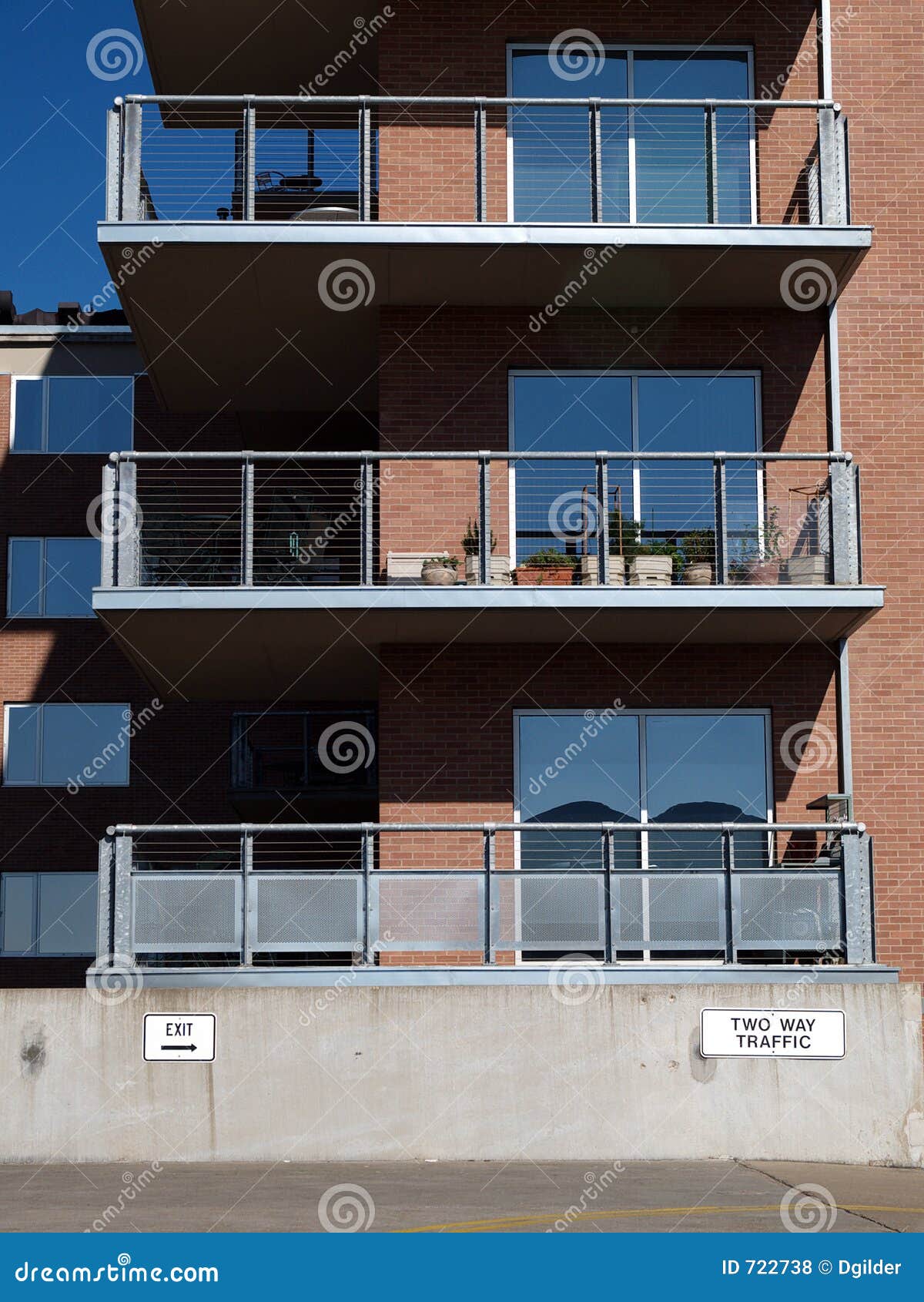Exterior Apartment Balconies Stock Photo - Image of balconies ...