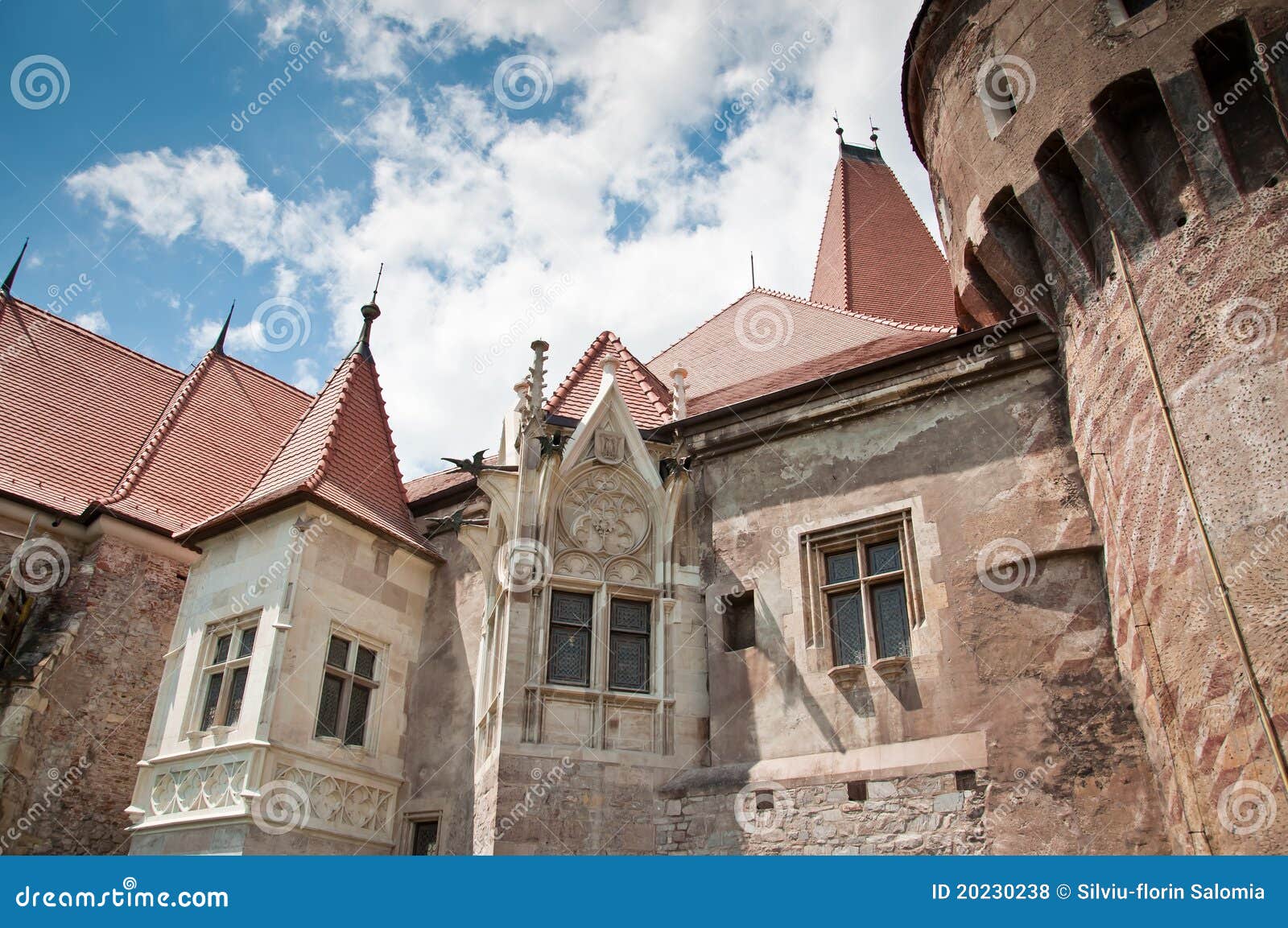 Exterior Architectural Details at a Medieval Town Stock Photo - Image ...
