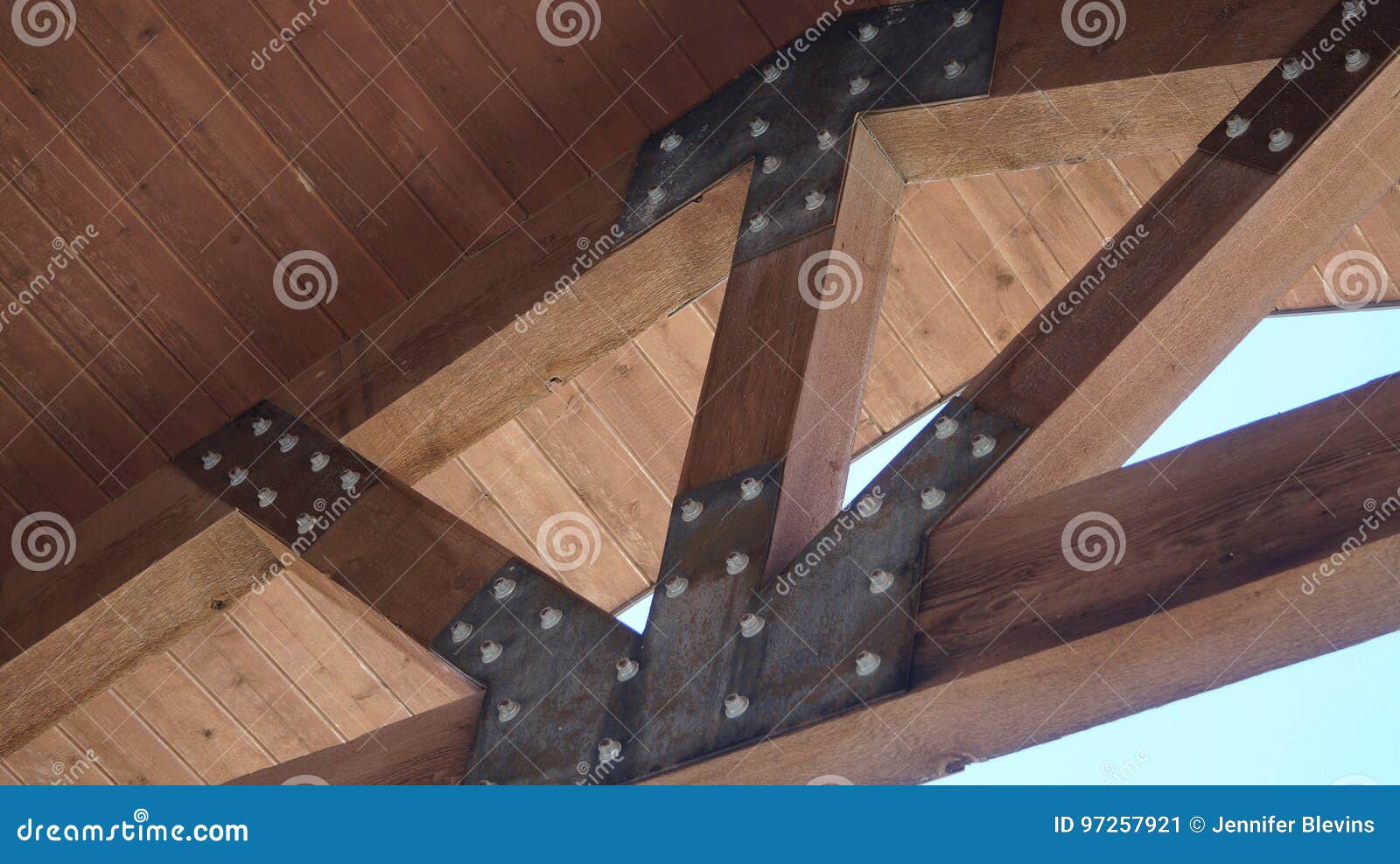 Exterior Architecture Beams Stock Image - Image of industrial ...