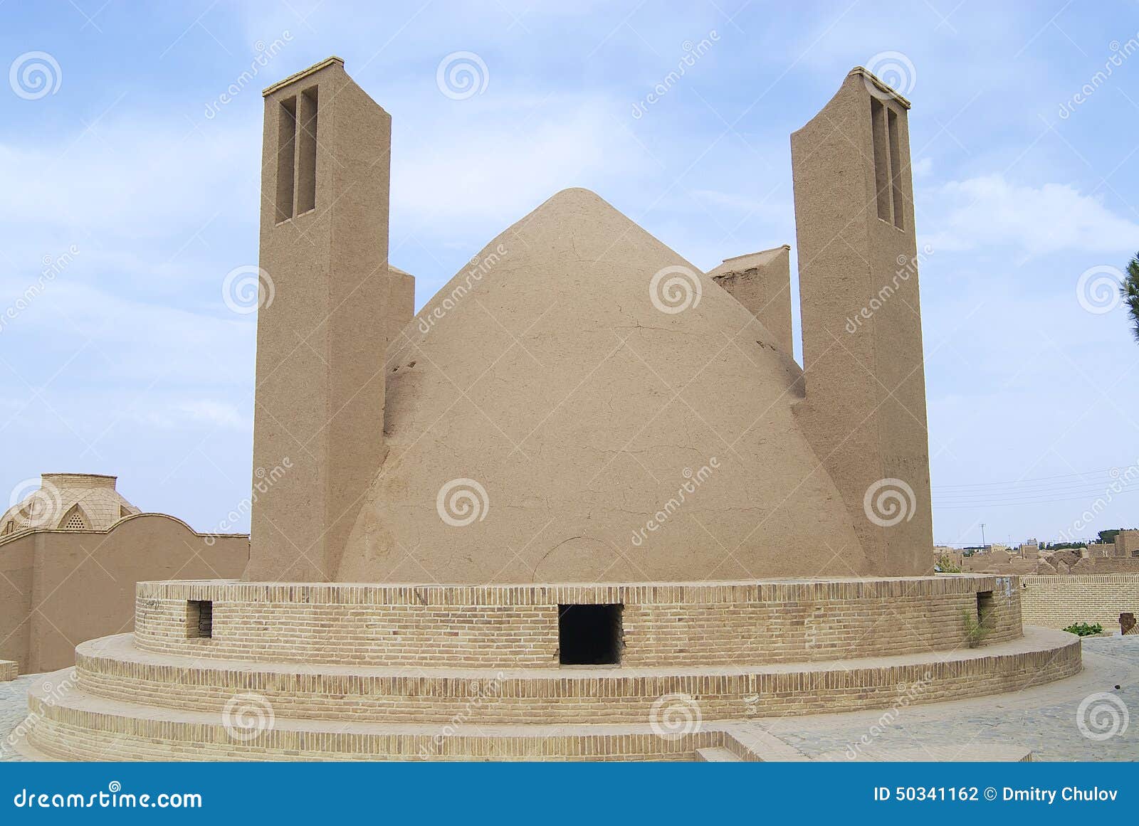 Exterior of the Badgir (wind Catching Tower) in Yazd, Iran. Stock Photo ...